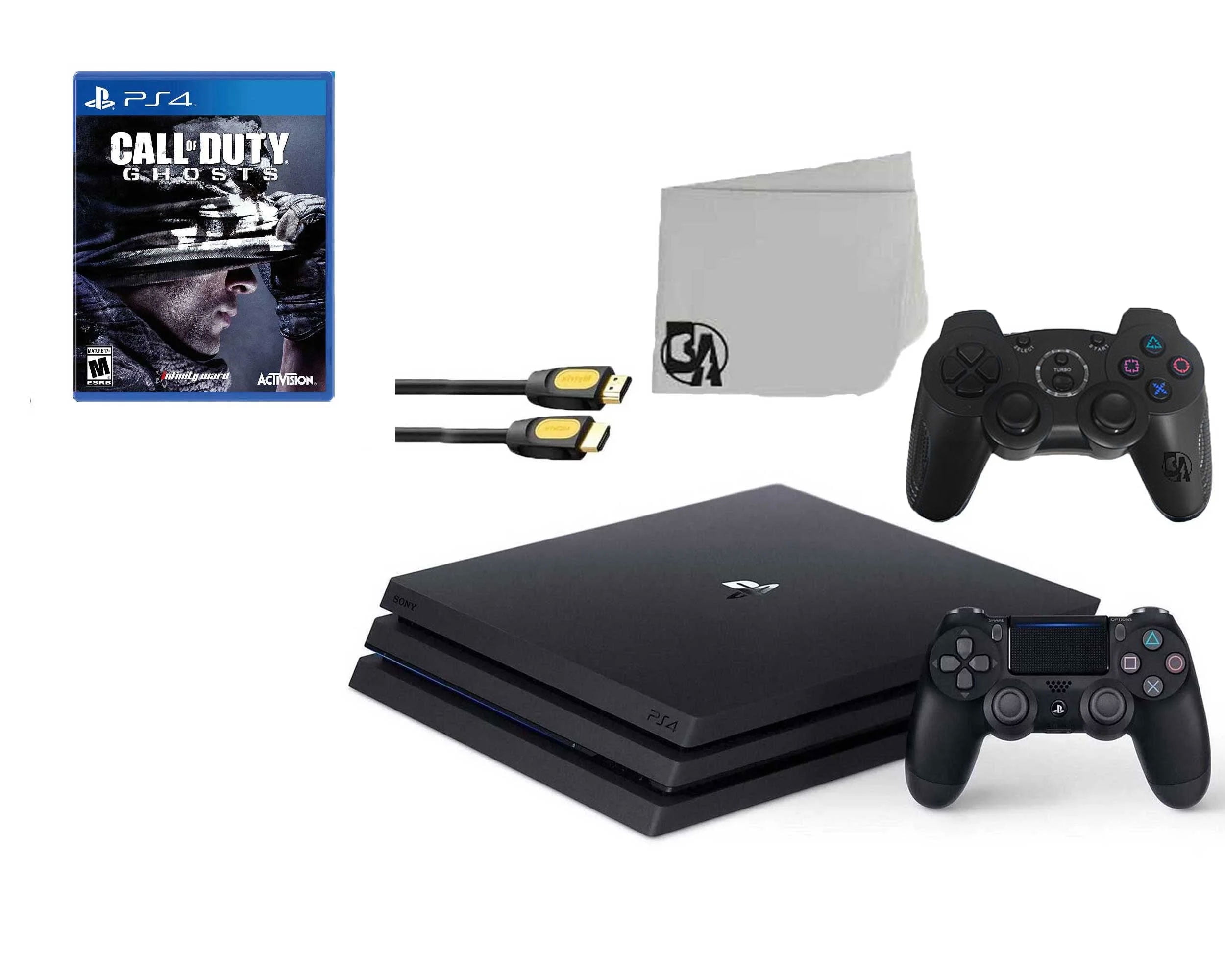 Pre-Owned Sony PlayStation 4 Pro 1TB Gaming Console Black 2 Controller ...