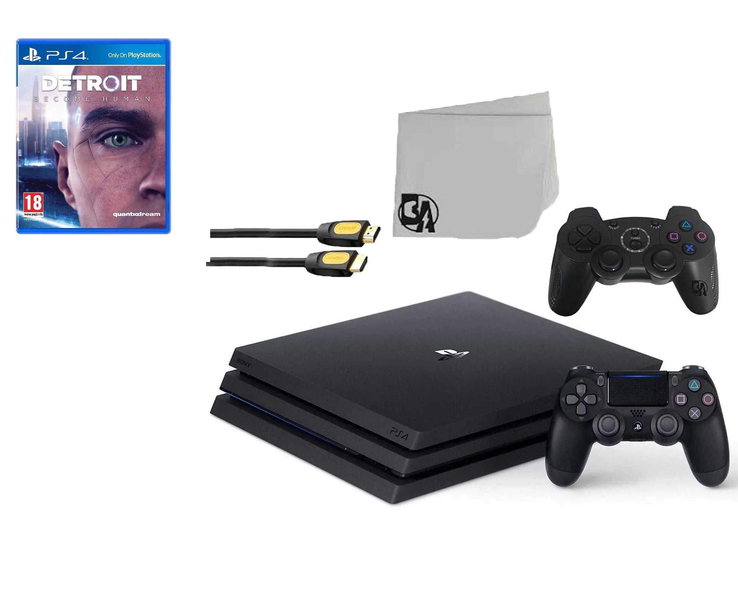 Pre-Owned Sony PlayStation 4 Pro 1TB Gaming Console Black 2 Controller ...