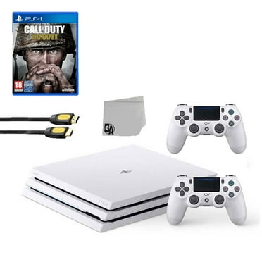 Pre-Owned Sony PlayStation 4 500GB Gaming Console White HDMI Cable 2 Controller with BOLT AXTION ...