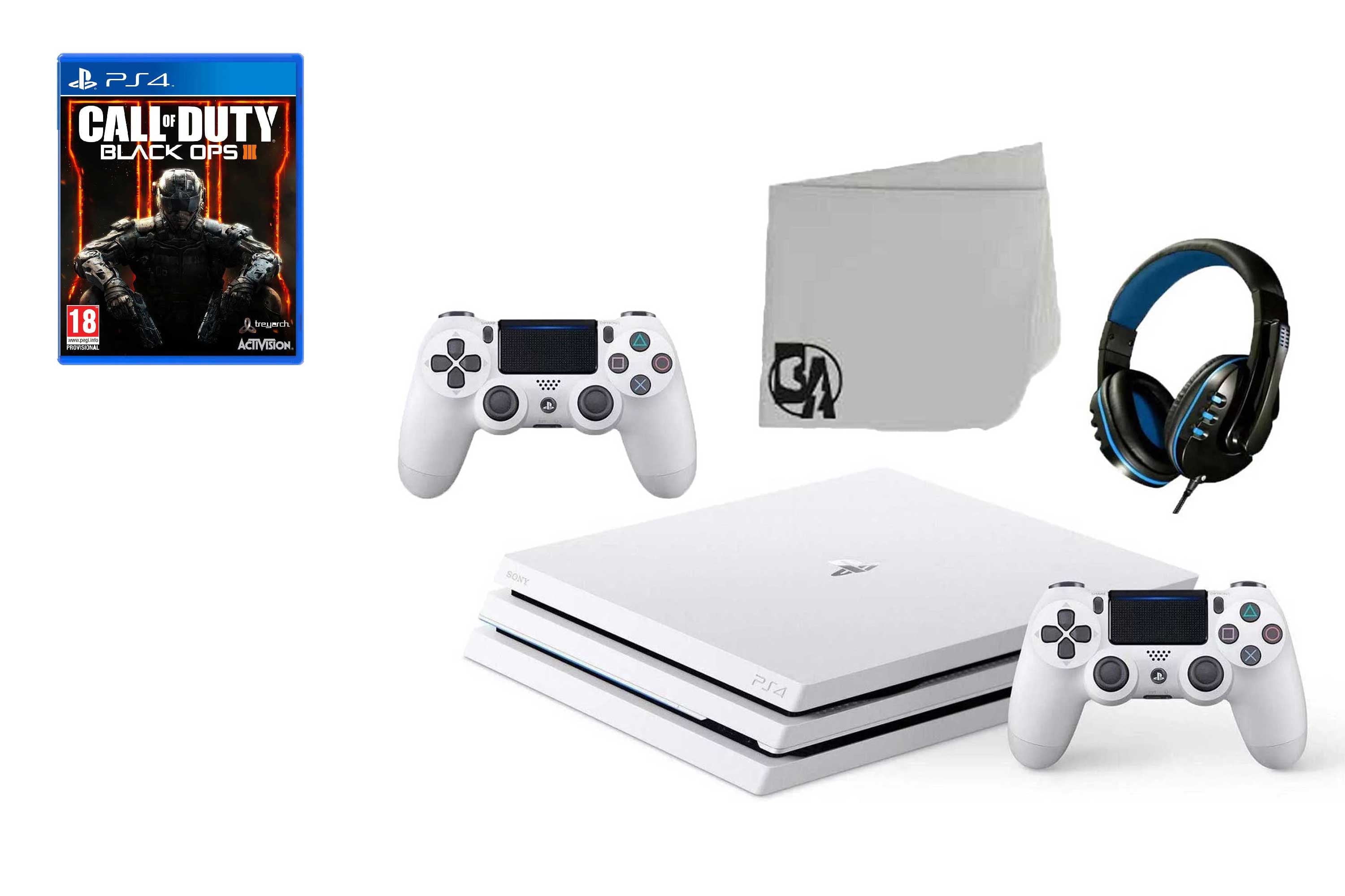 Restored Sony PlayStation 4 Pro Glacier 1TB Gaming Consol White 2 ...