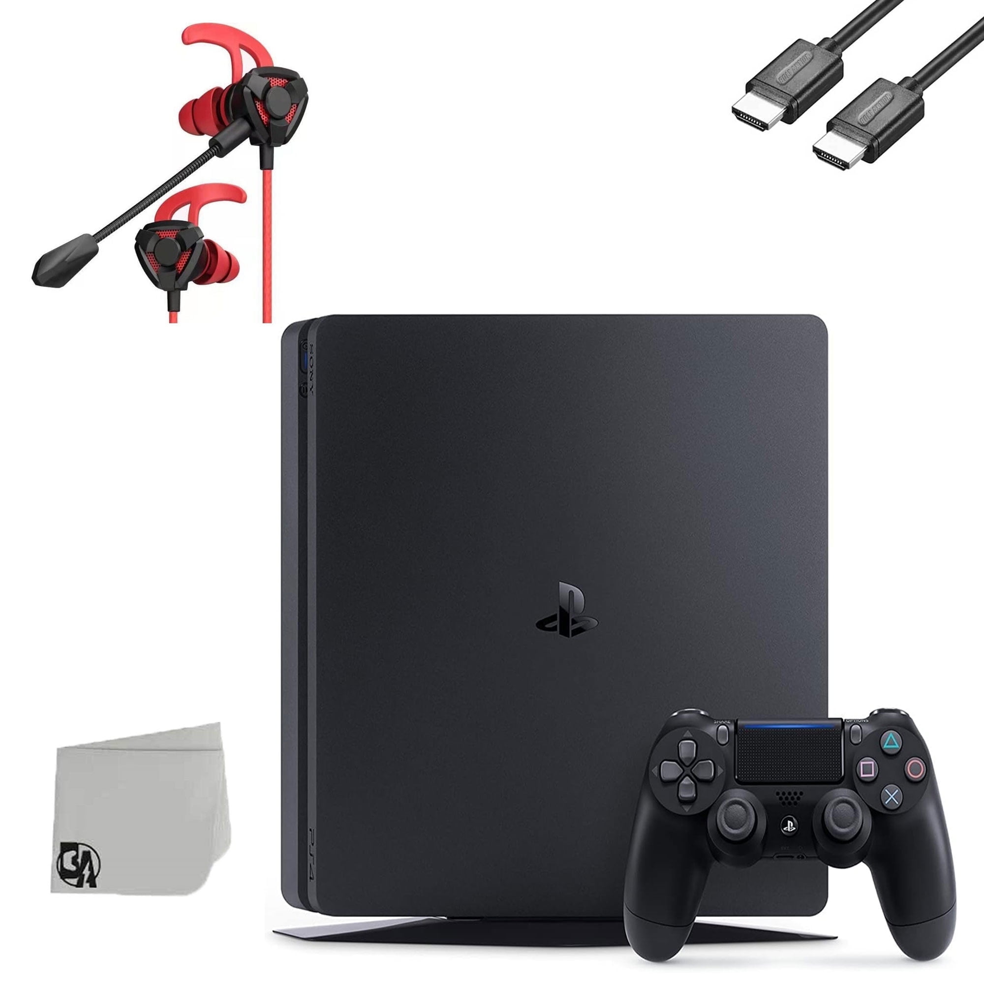 Pre-Owned Sony PlayStation 4 Slim 1TB Black Gaming Console + G9 Earbuds ...