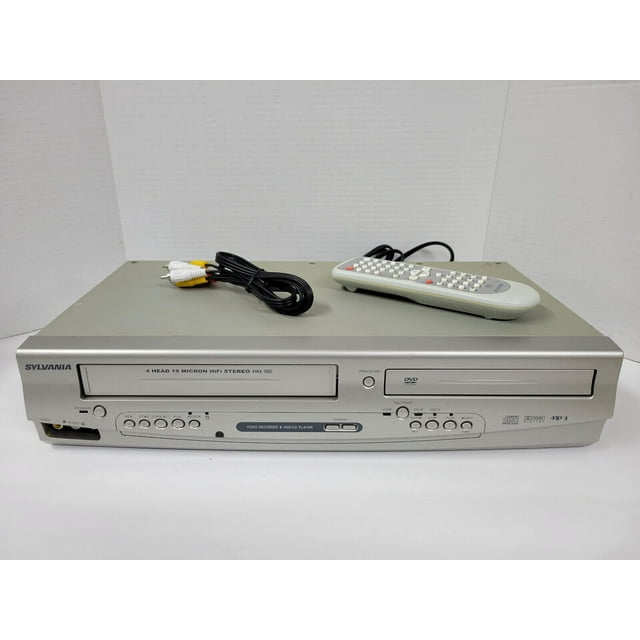 Pre-Owned Sylvania SRD4900 DVD VCR VHS Combo Player - w/ Original Remote, Manual, A/V Cables ...