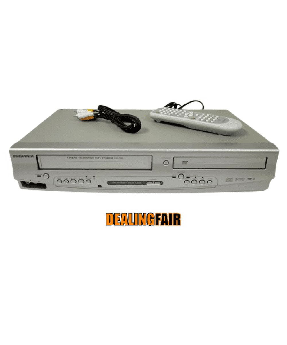 Pre-Owned Sylvania SRD4900 DVD VCR VHS Combo Player - w/ Original Remote, Manual, A/V Cables ...