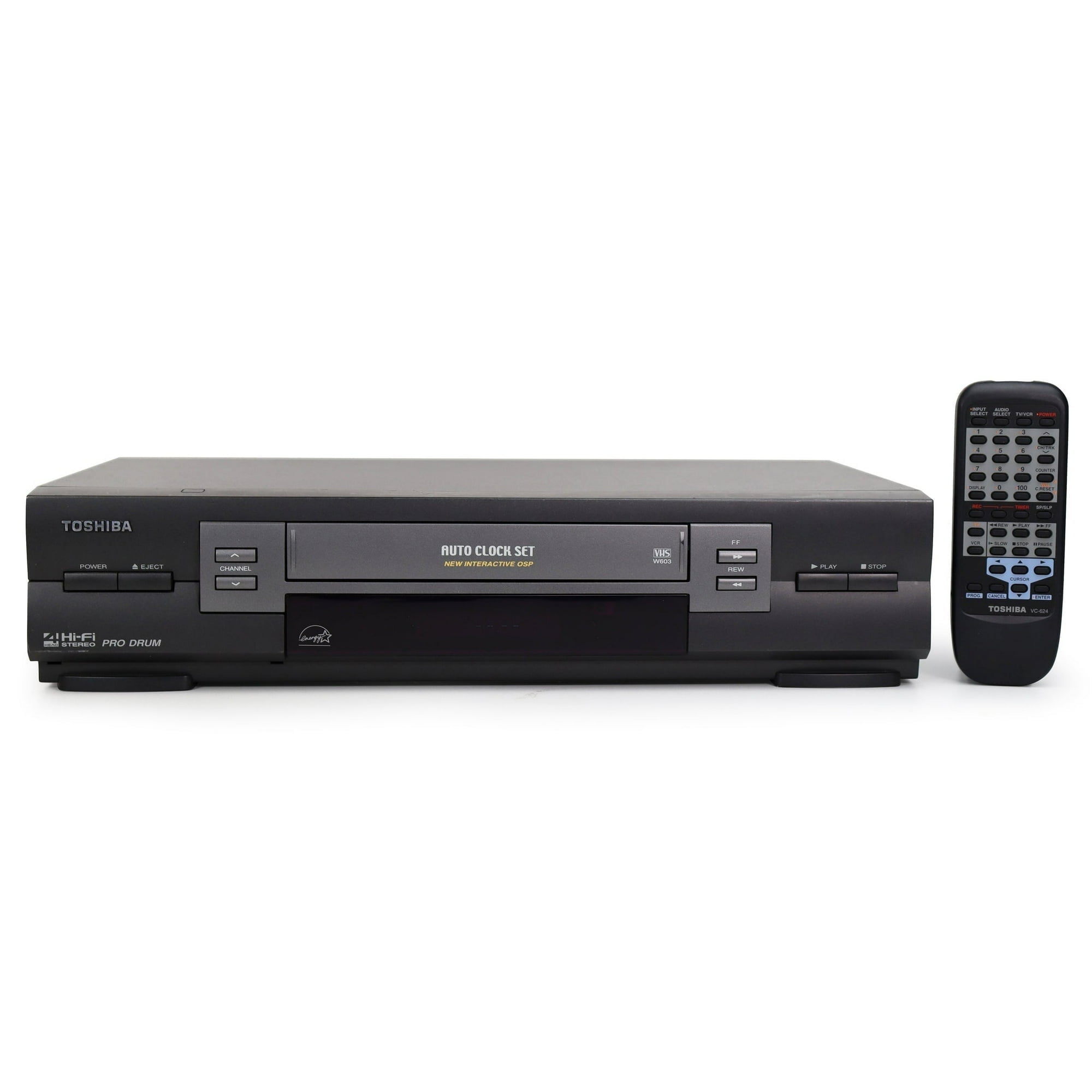 Pre-Owned Toshiba w-603 Stereo Pro Drum VHS VCR VHS Player with Remote ...