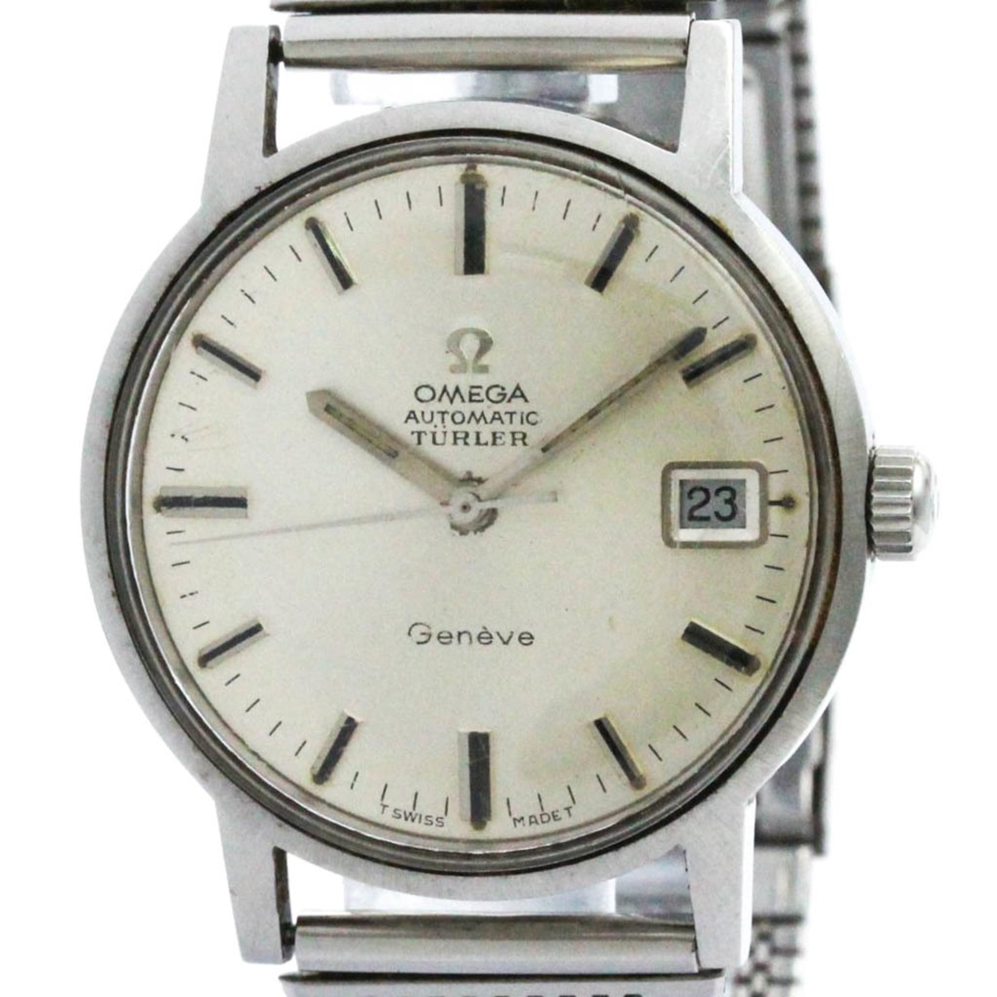 Pre-Owned Vintage OMEGA Geneve Date Cal 565 Steel Automatic Mens Watch 166.070... (Fair ...