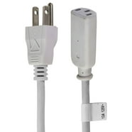 ASAP 3-Prong Power Supply Cable, 7A / 125V, White, Refurbished Model ...