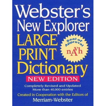 Pre-Owned Webster's New Explorer Large Print Dictionary (Hardcover ...