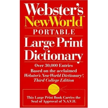 Pre-Owned Webster's New Explorer Large Print Dictionary (Hardcover ...