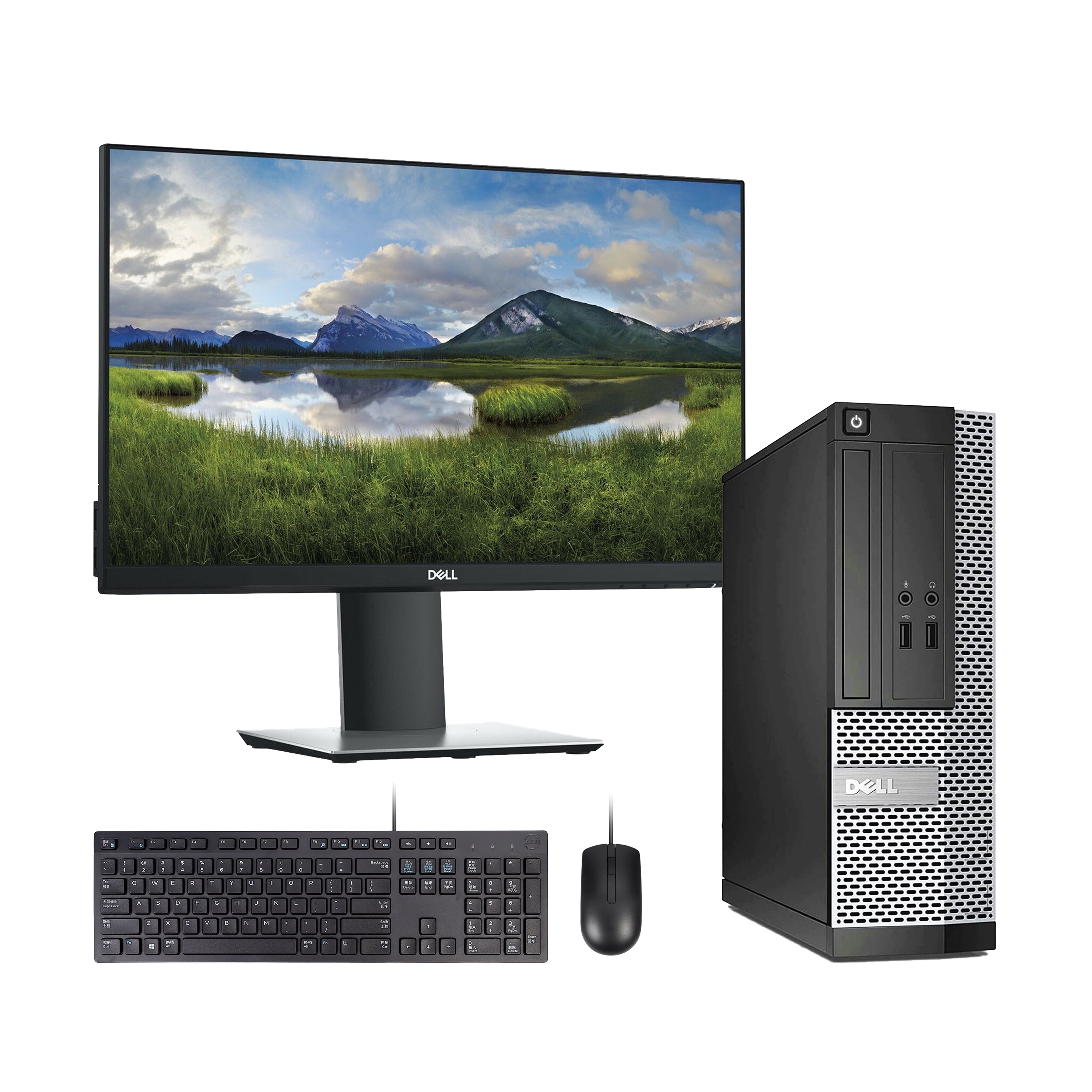 Dell 7010 Pre-Owned PC, Windows 11 Pro, 16GB RAM, 250GB HDD, 19" LCD ...