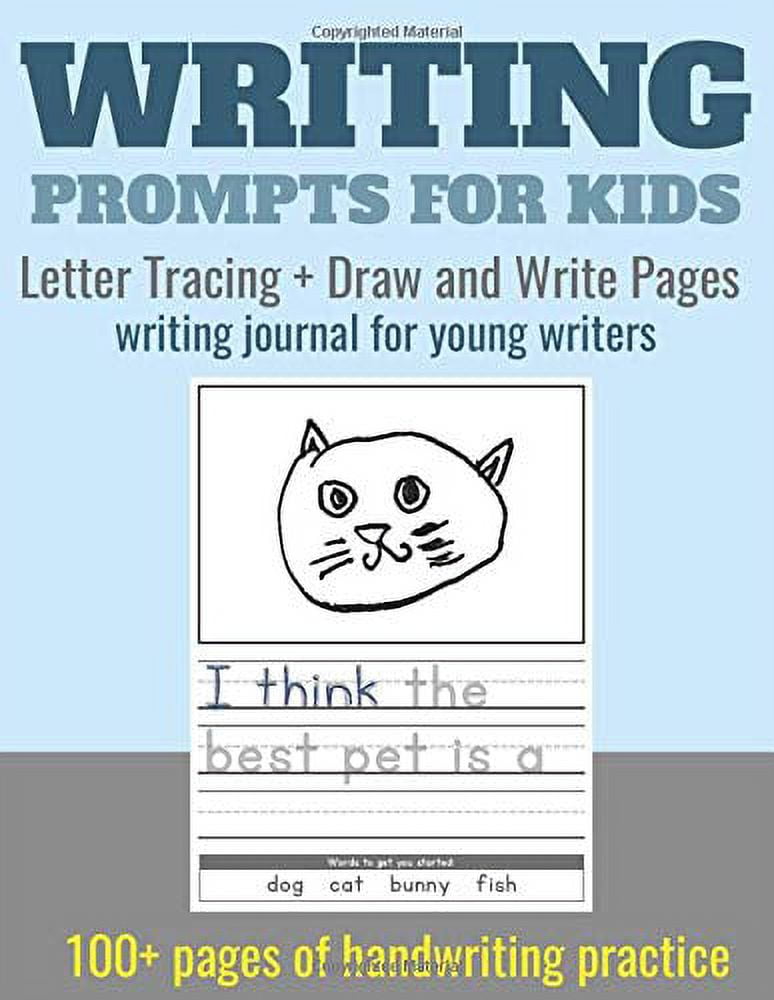 Pre-Owned Writing Prompts for Kids. Letter Tracing + Draw and Write ...