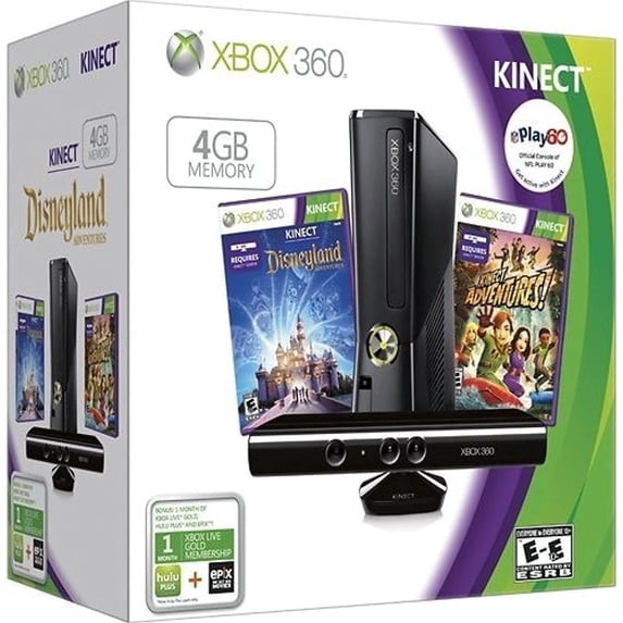 Pre-Owned Xbox 360 4GB Console with Kinect Holiday Value - Walmart.com