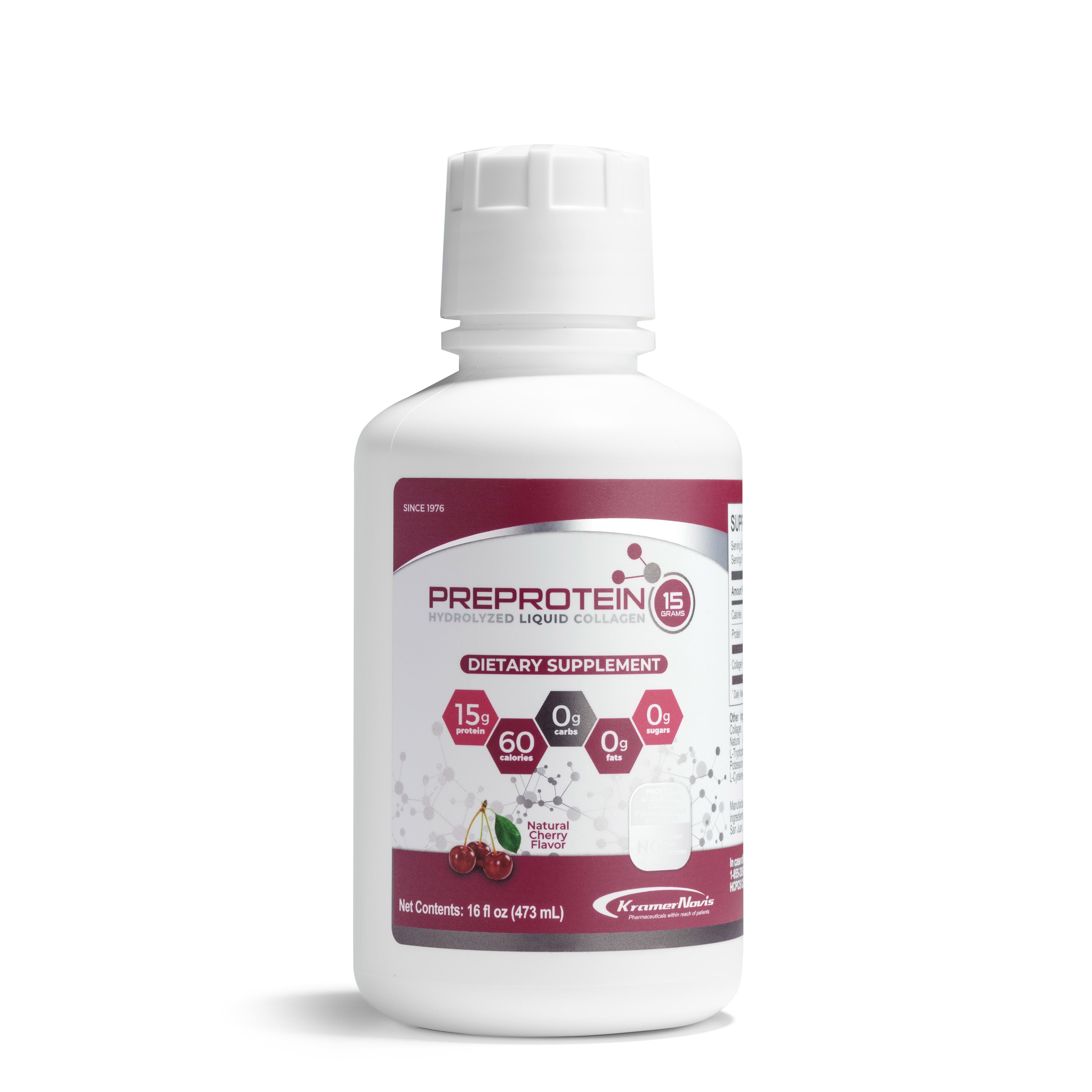 PreProtein 15 Liquid Predigested Protein - Cherry Size: 16oz Bottle ...