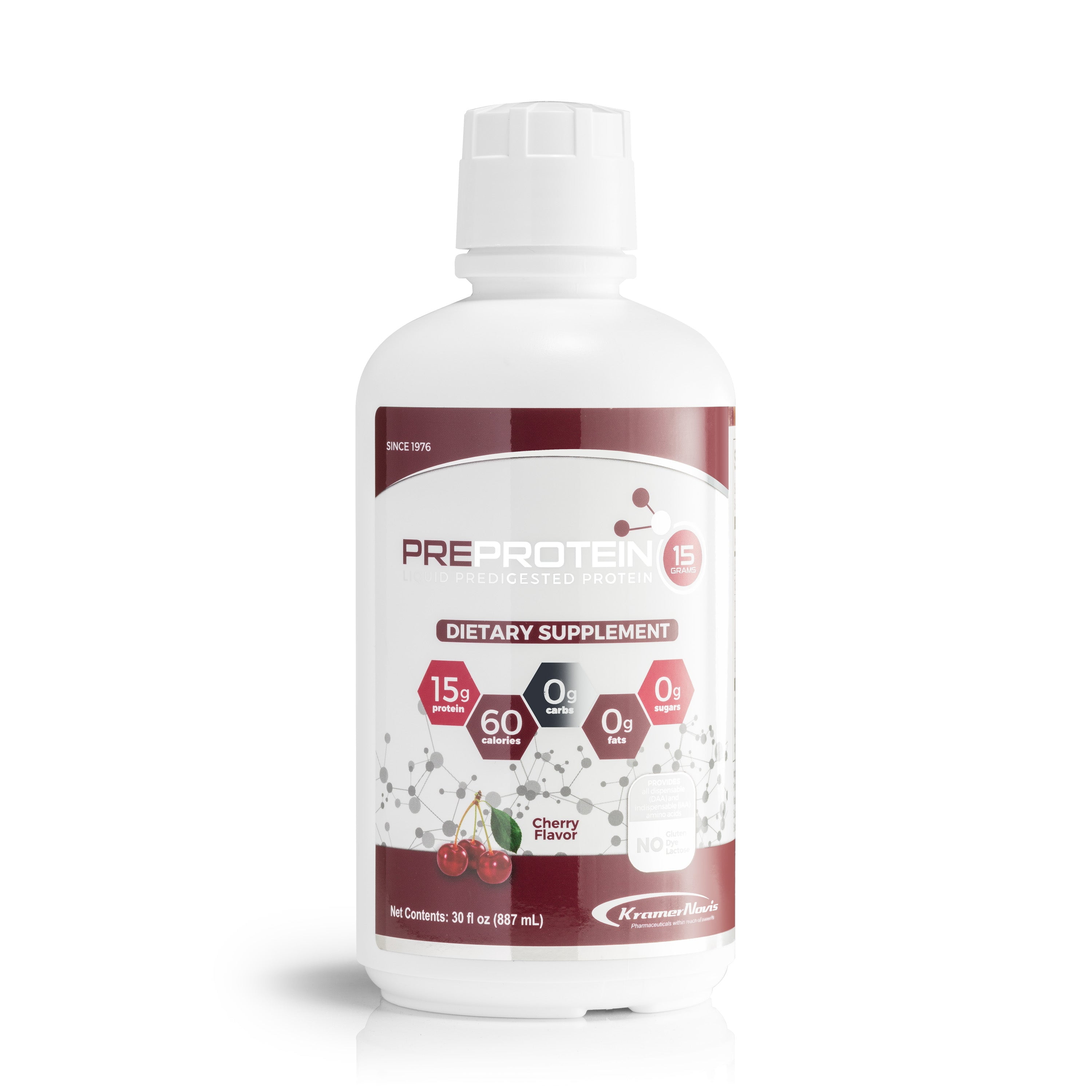 PreProtein 15 Liquid Predigested Protein - Cherry Size: 30oz Bottle ...