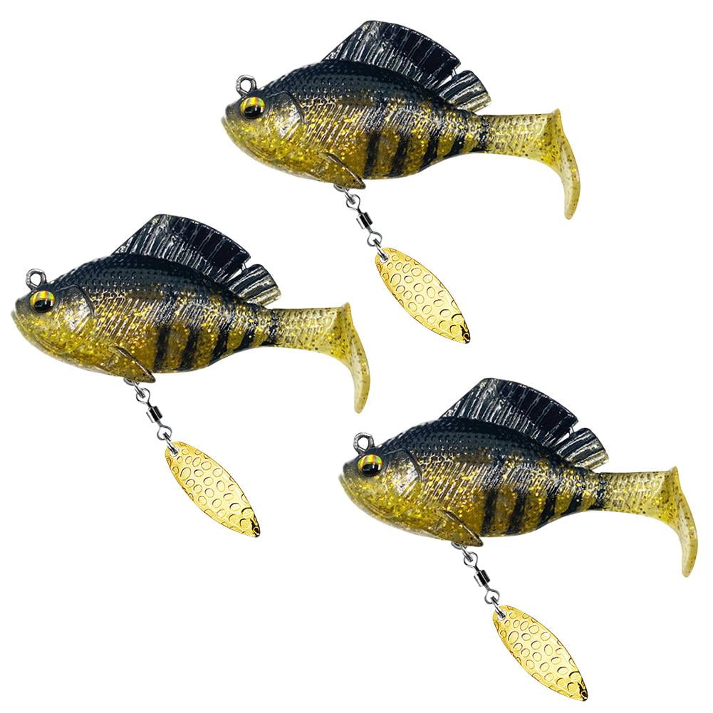 Pre-Rigged Jig Head Soft Fishing Lures with Hidden Sharp Hook and ...