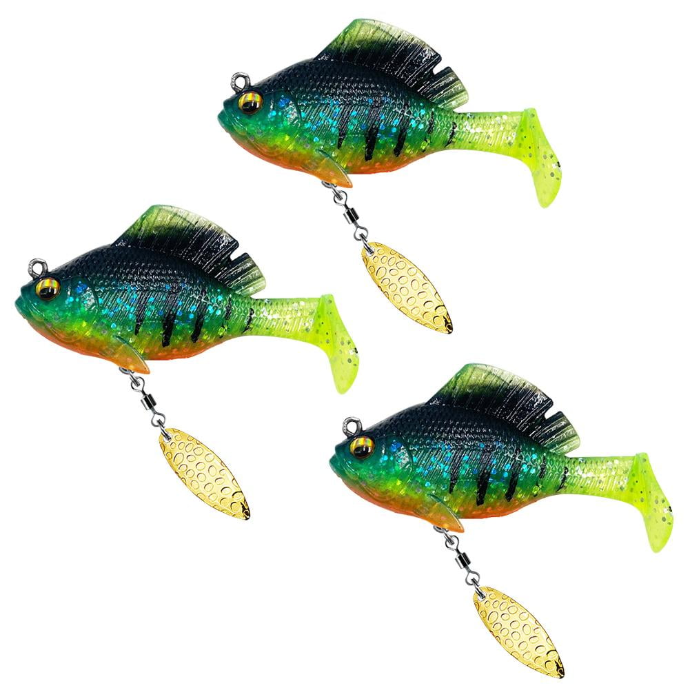 Pre-Rigged Jig Head Soft Fishing Lures with Hidden Sharp Hook and ...