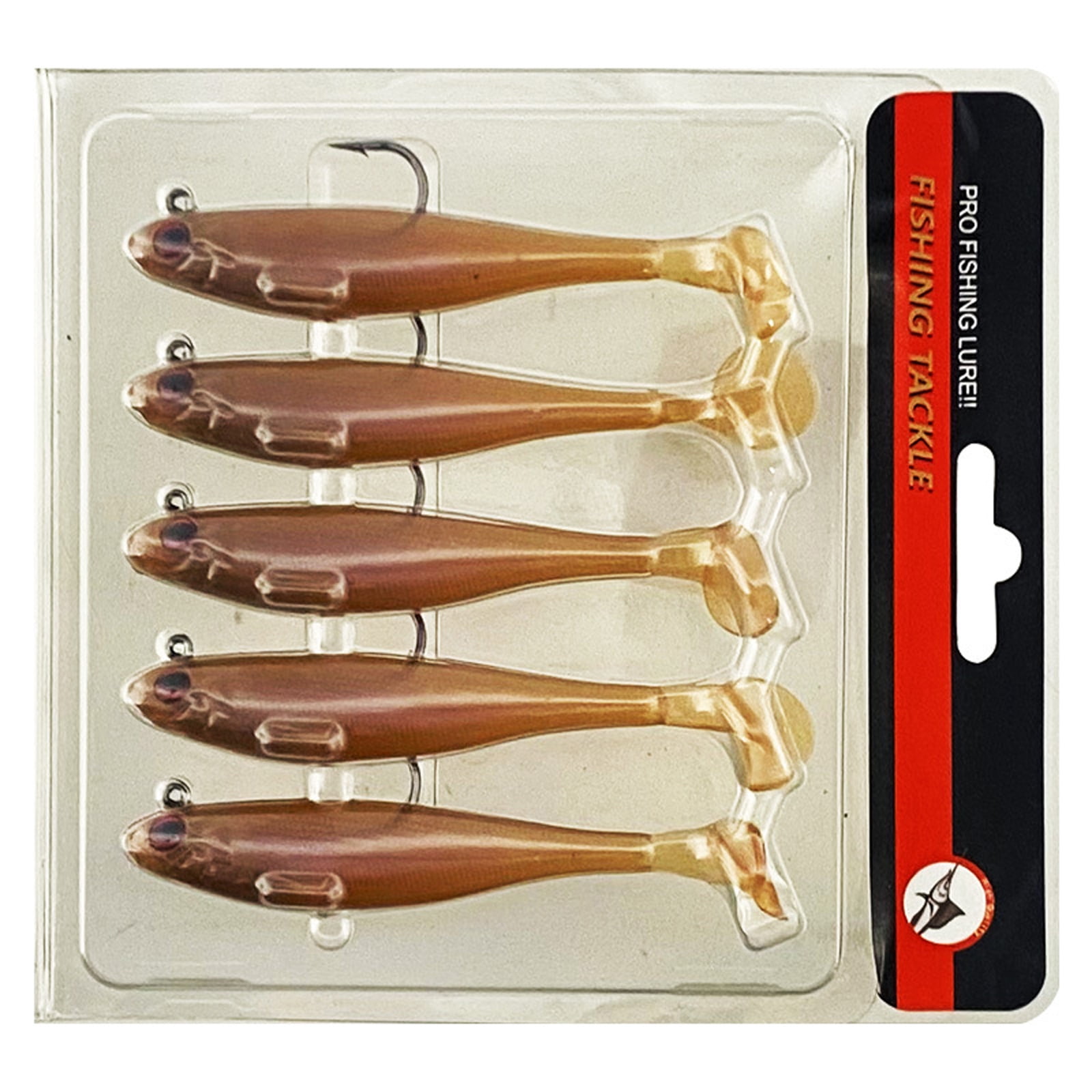 Pre-Rigged Soft Lure Paddle Tail Fishing Lure Saltwater Sinking Baits ...