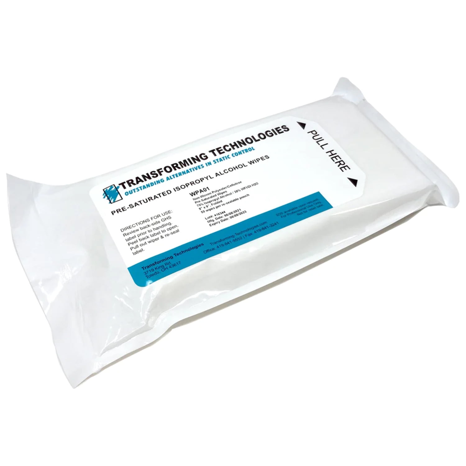 Pre-Saturated Isopropyl Alcohol Wipes 9"x9" folded 70/30 IPA Wiper ...