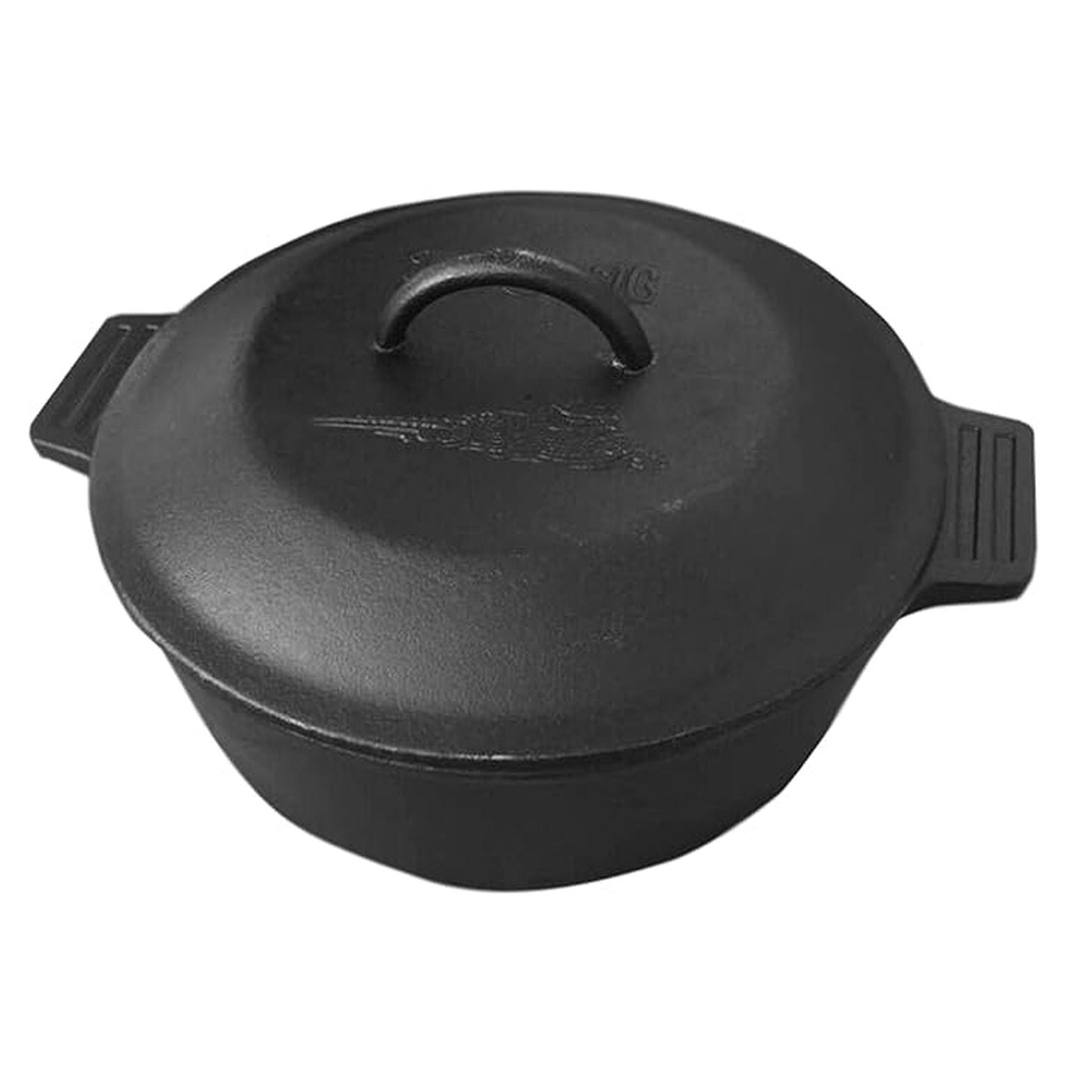 Pre-Seasoned Cast Iron Covered Pot Kitchen Style Dutch Oven w/Domed ...