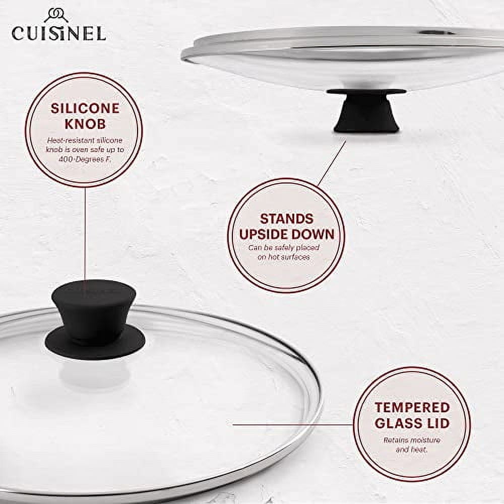 Pre-Seasoned Cast Iron Skillet (10-Inch) with Glass Lid and Handle ...