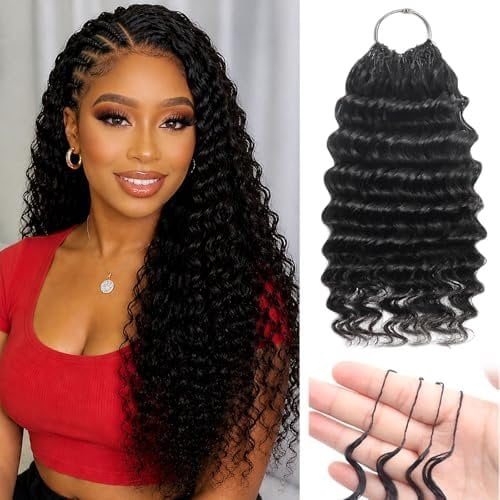 Pre-Separated Miracle Knots Crochet Human Hair, Deep Wave Curly Miracle ...