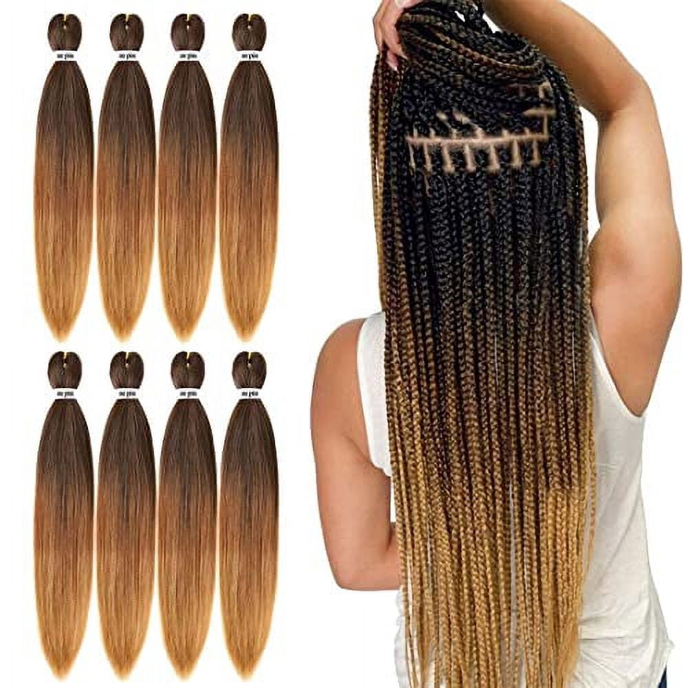 Pre Stretched Braiding Hair 26 Inch 8 Packs Professional Soft Yaki braiding Hair For Braids Hot ...