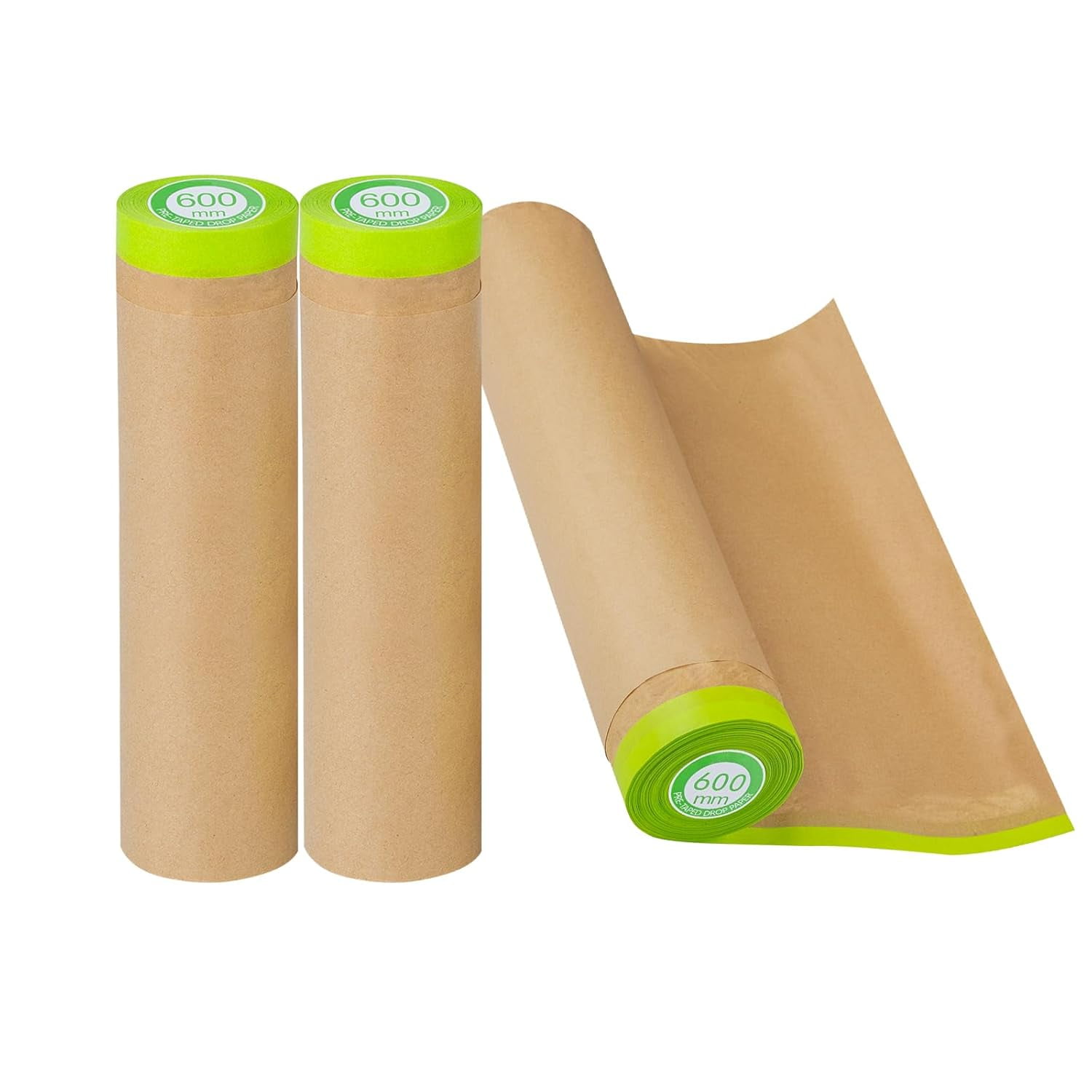 Pre-Taped Masking Paper for Painting - 24 inch x 50 feet Tape and Drape ...