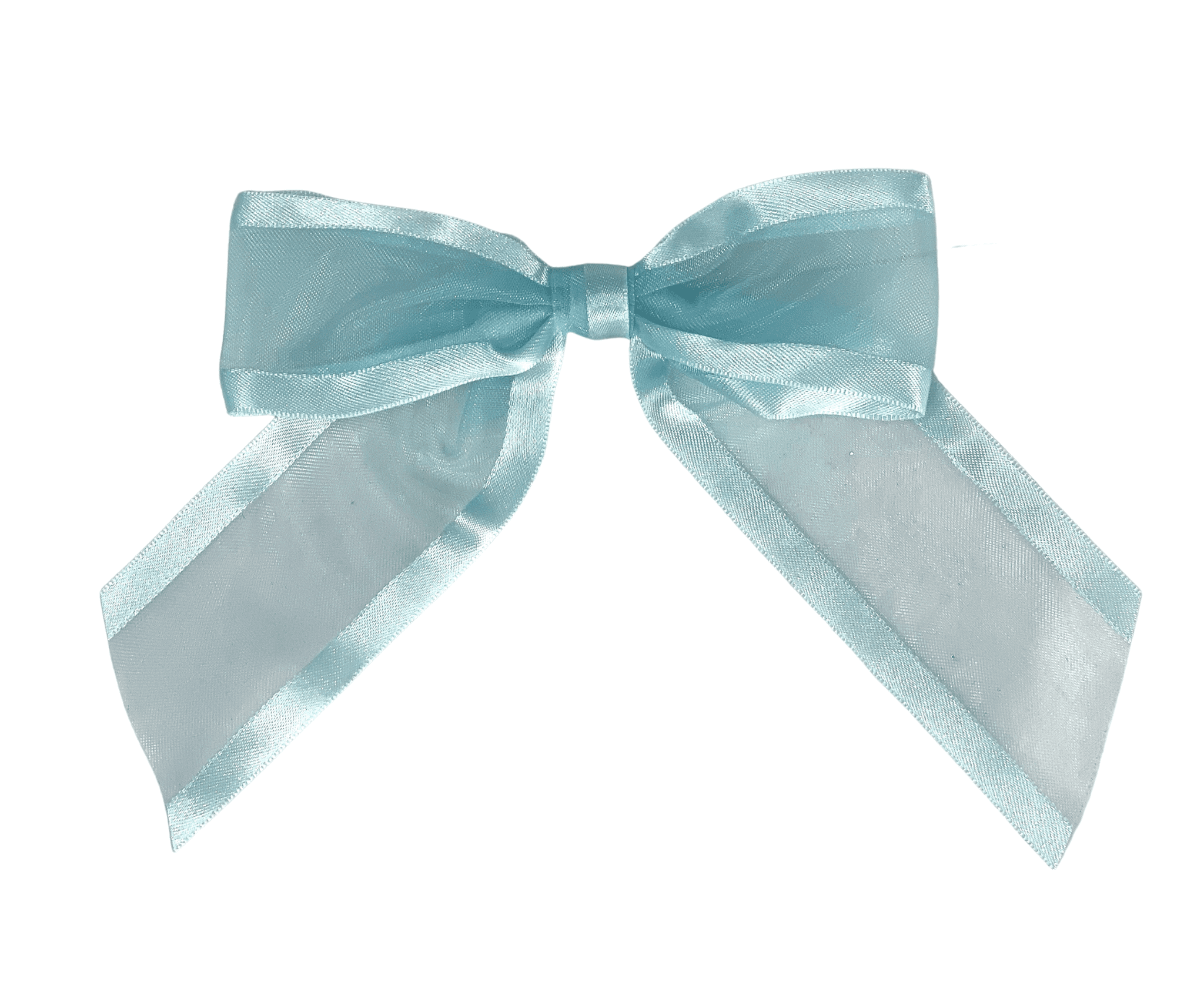 Pre-Tied Light Blue Organza Bows - 4 1/2" Wide, Set of 12, Craft Ribbon ...