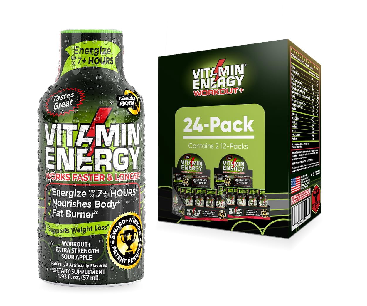 Pre Workout Vitamin Energy Drink- Keto Friendly Sugar Free Shots ...