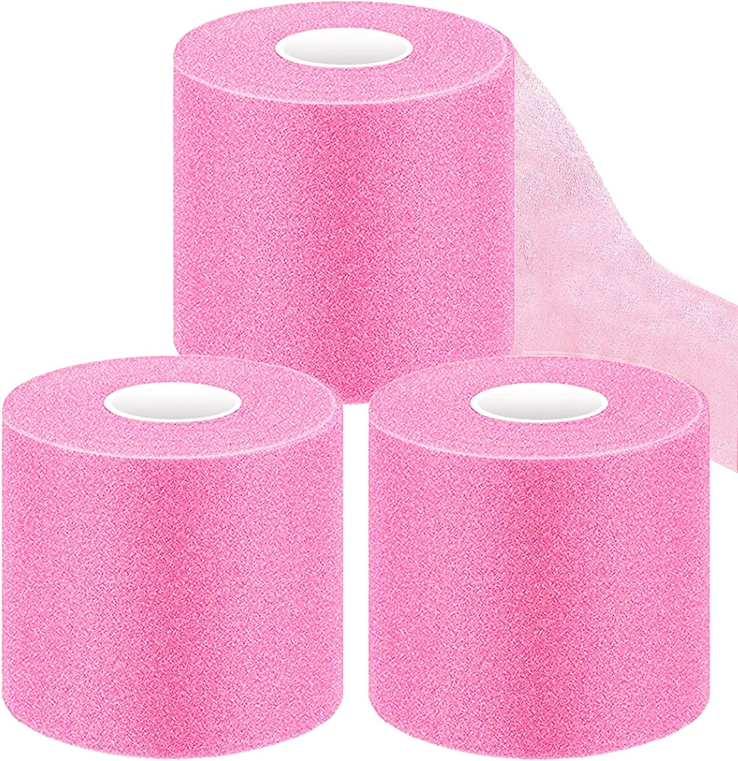 Guuyoo Pink Pre Wrap Tape, 3 Rolls, Breathable Foam Underwrap - Walmart.com