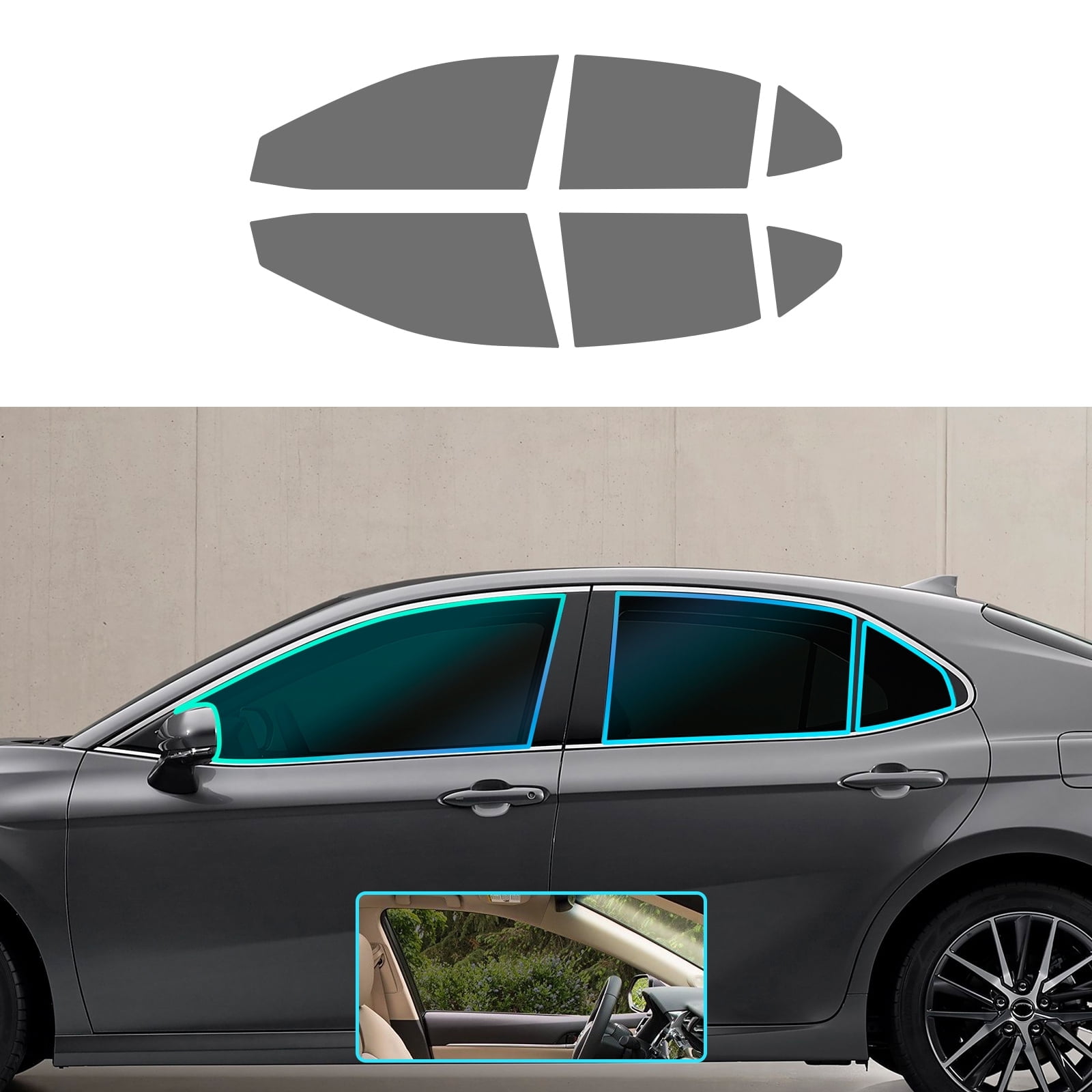 Pre-cut Window Film Tint Kit for 2018-2024 Toyota Camry All Side Car ...