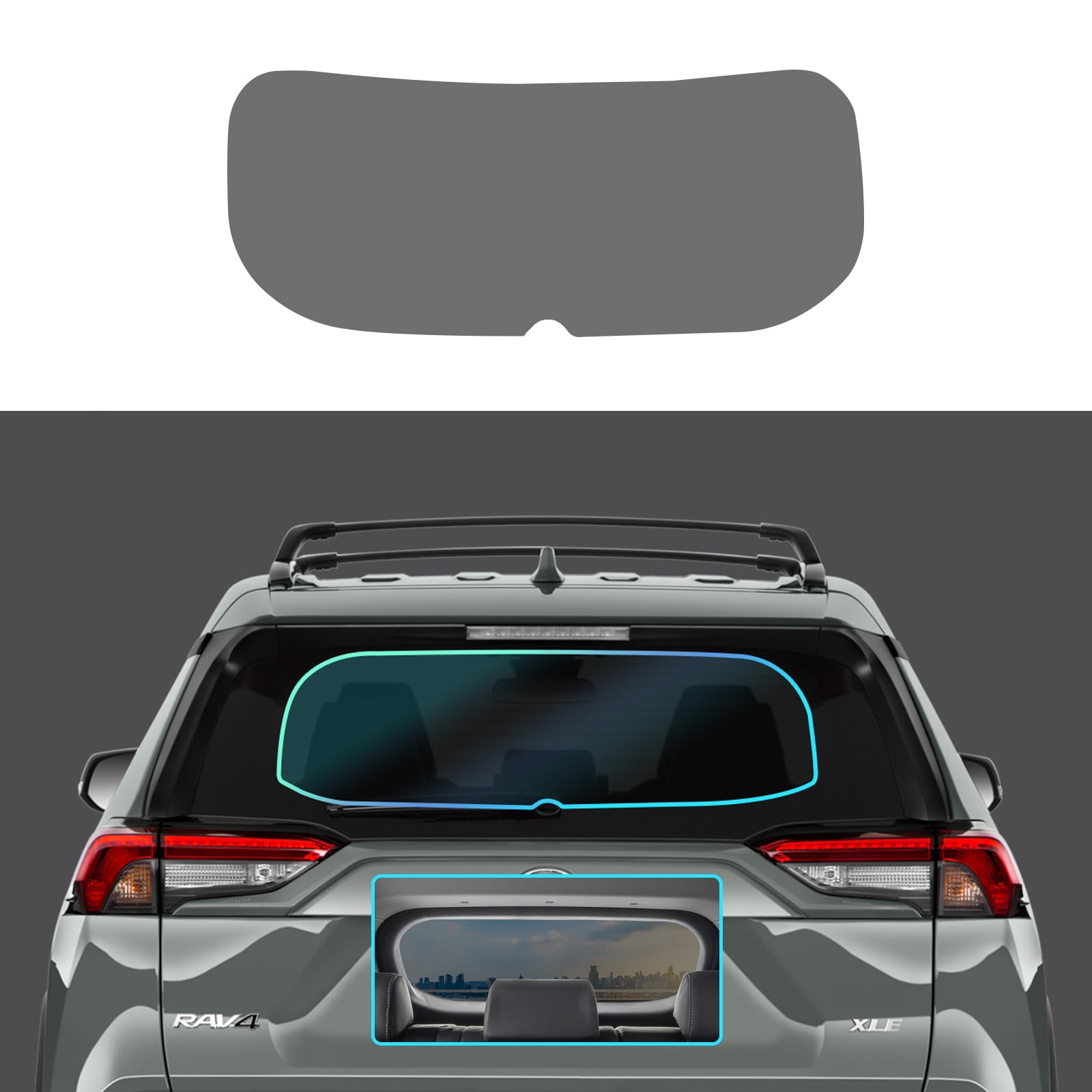 Pre-cut Window Film Tint Kit for Toyota RAV4 2019-2024 Solar Film PVC ...
