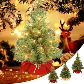 Miniature Lighted Christmas Trees