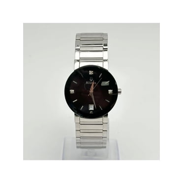 Bulova Men's Dress Black Stainless Steel Bracelet Watch - Walmart.com