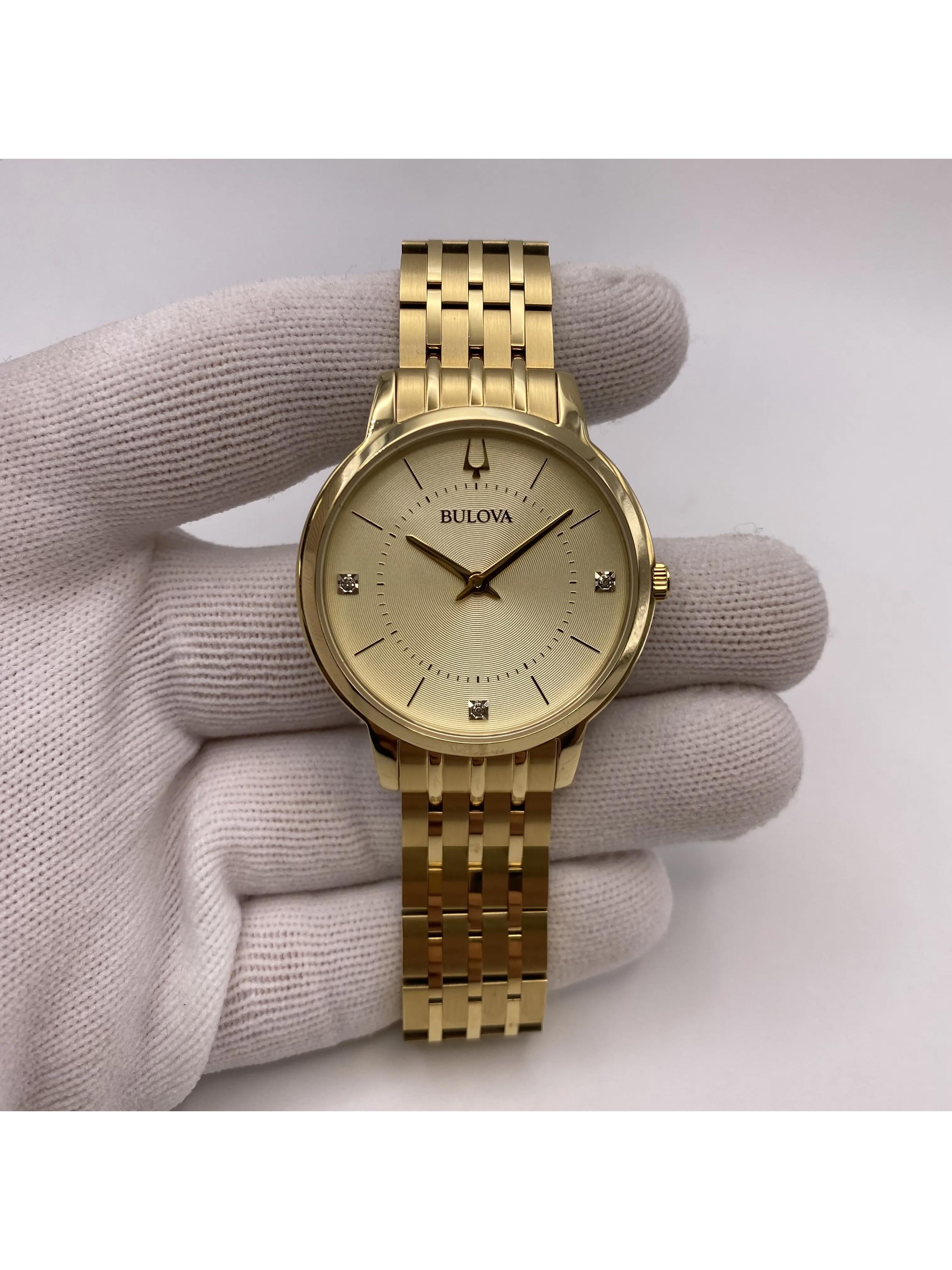 Pre-Owned Bulova Classic Diamond Accent Steel Lady Watch 97P123 (Good ...
