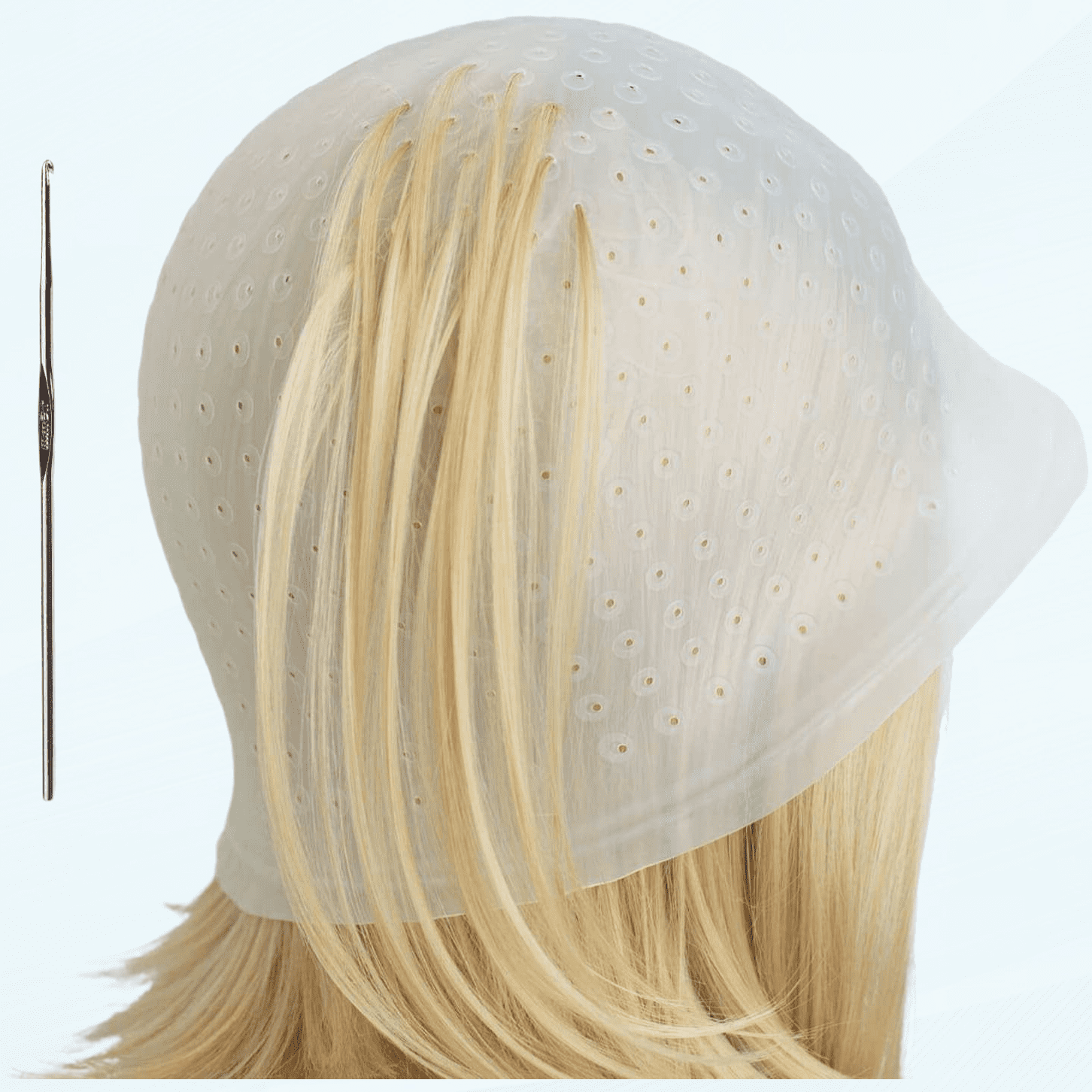 Pre-punched with Holes Silicone Highlight Caps Hair Color Professional ...