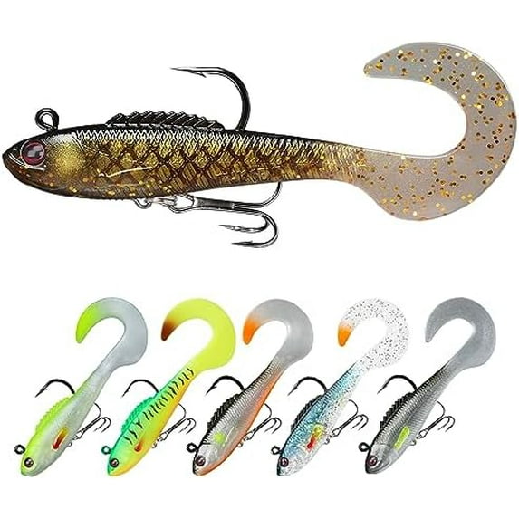 Pre-rigged Fishing Jig Lures for Freshwater and Saltwater, Innovative ...