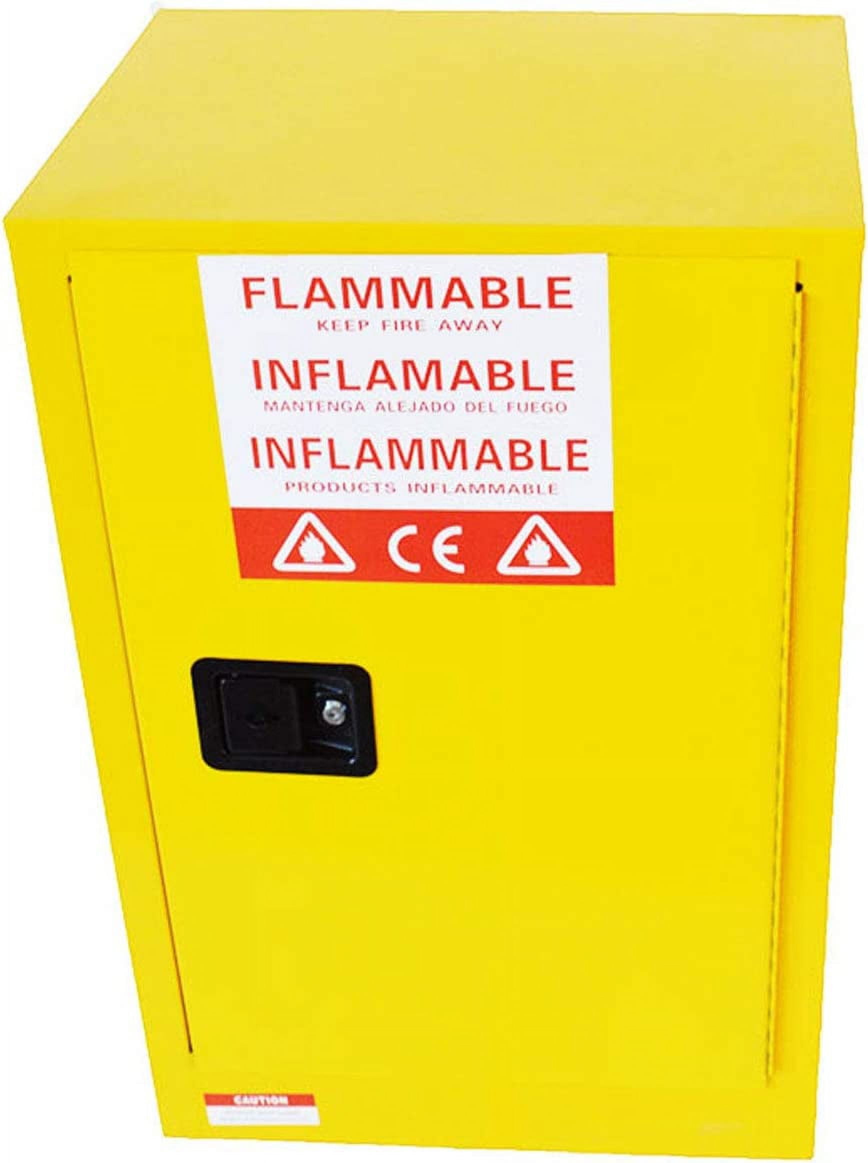 PreAsion 12 Gallon Yellow Safety Storage Cabinet for Flammable Liquid ...