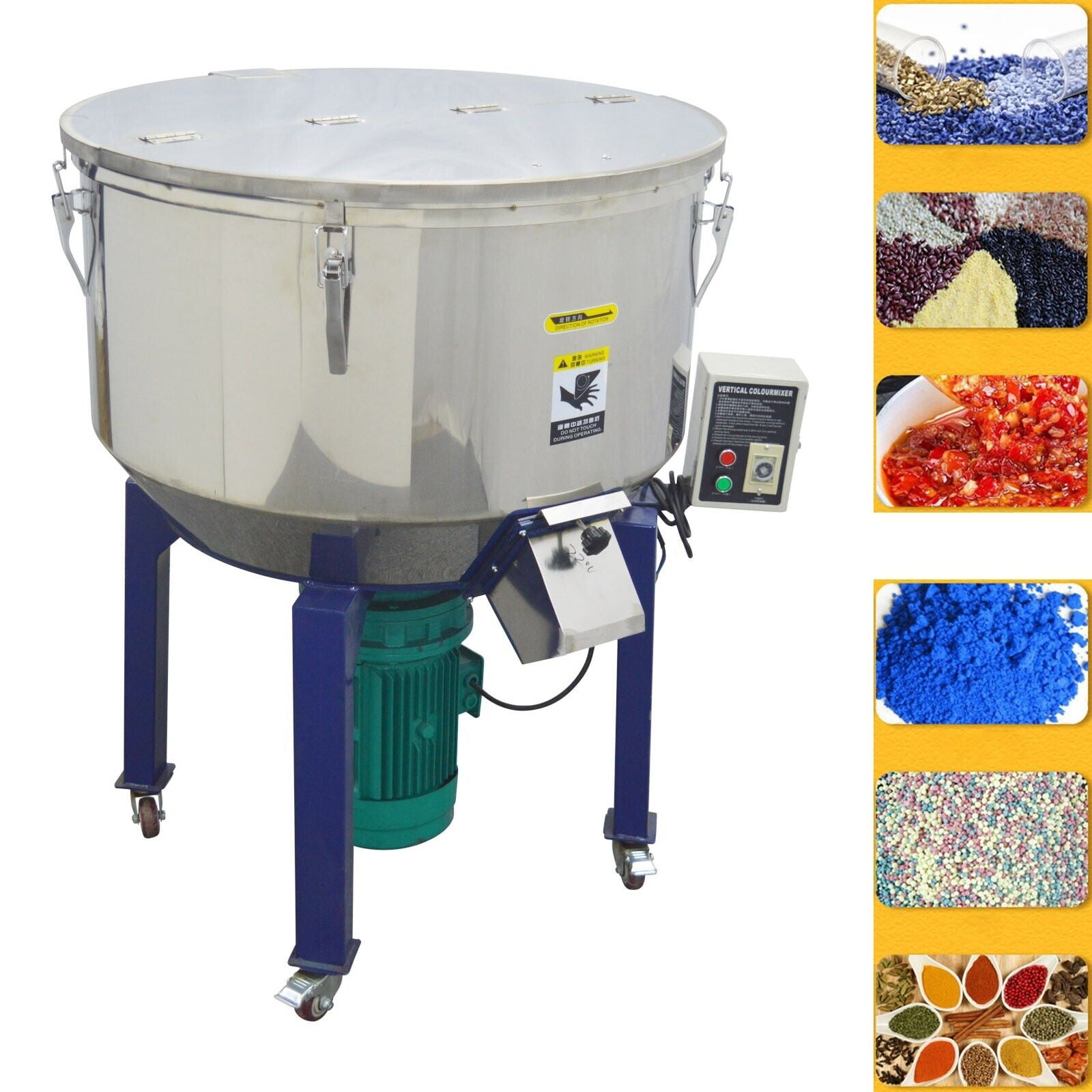 PreAsion 150kg Industrial Blender Mixer Vertical Color Mixer Stainless ...