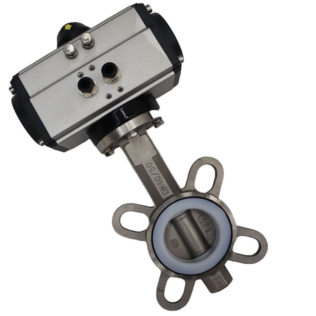 PreAsion 2" 3 - piece Pneumatic Actuated Ball Valve Double Acting ...