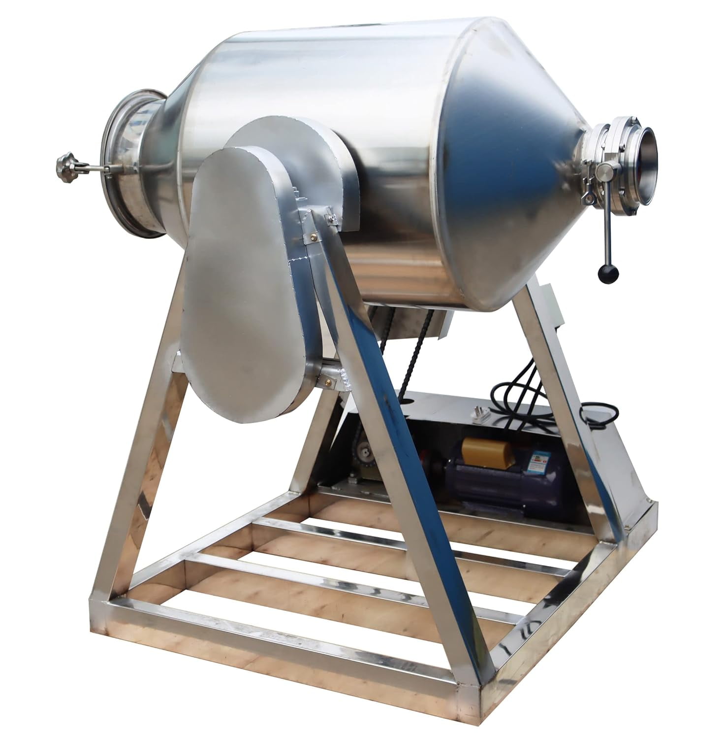 PreAsion 200L Stainless Steel Dry Powder Mixer Metal Metallurgy Powder Blender Drum Particle ...