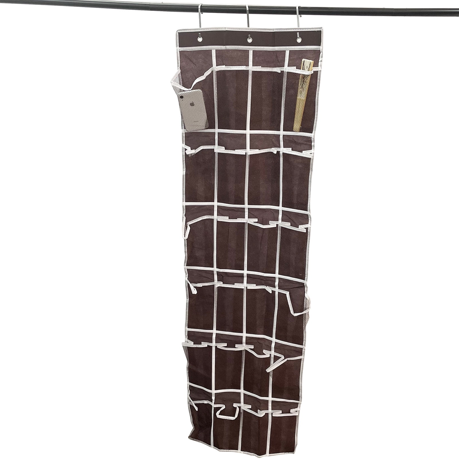 24 Pockets Storage Small Article Organizer Rack Hanging Storage Fabric ...