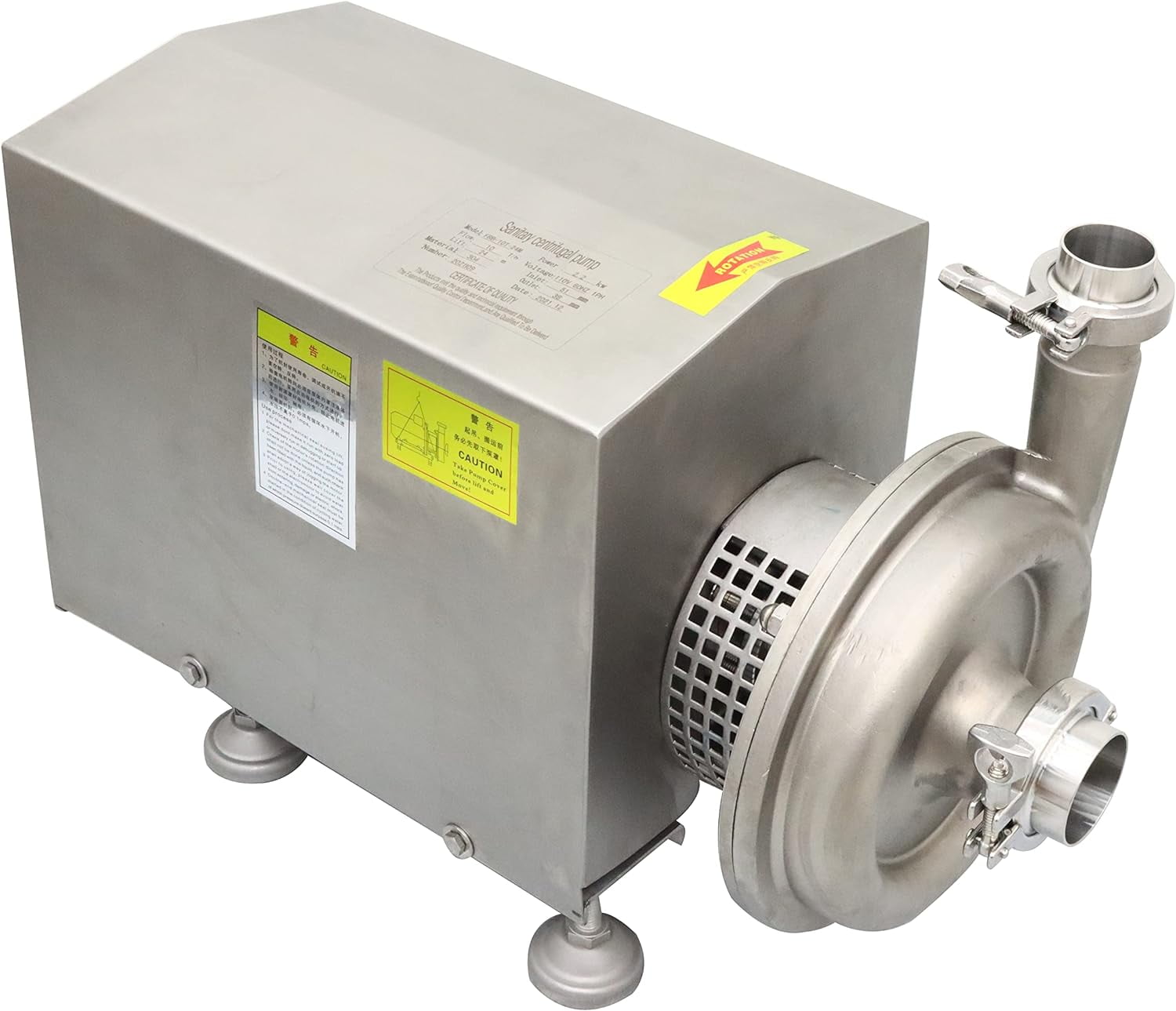 PreAsion 304 Food Grade Centrifugal Pump Sanitary Beverage Pump 5 Ton/h ...