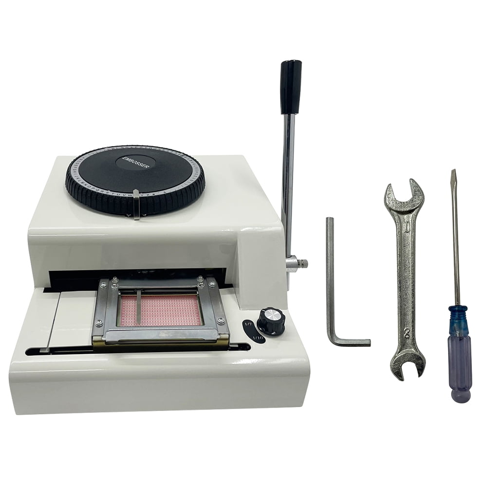 PreAsion 71 Characters Convex Embosser Manual PVC ID Embossing Machine ...
