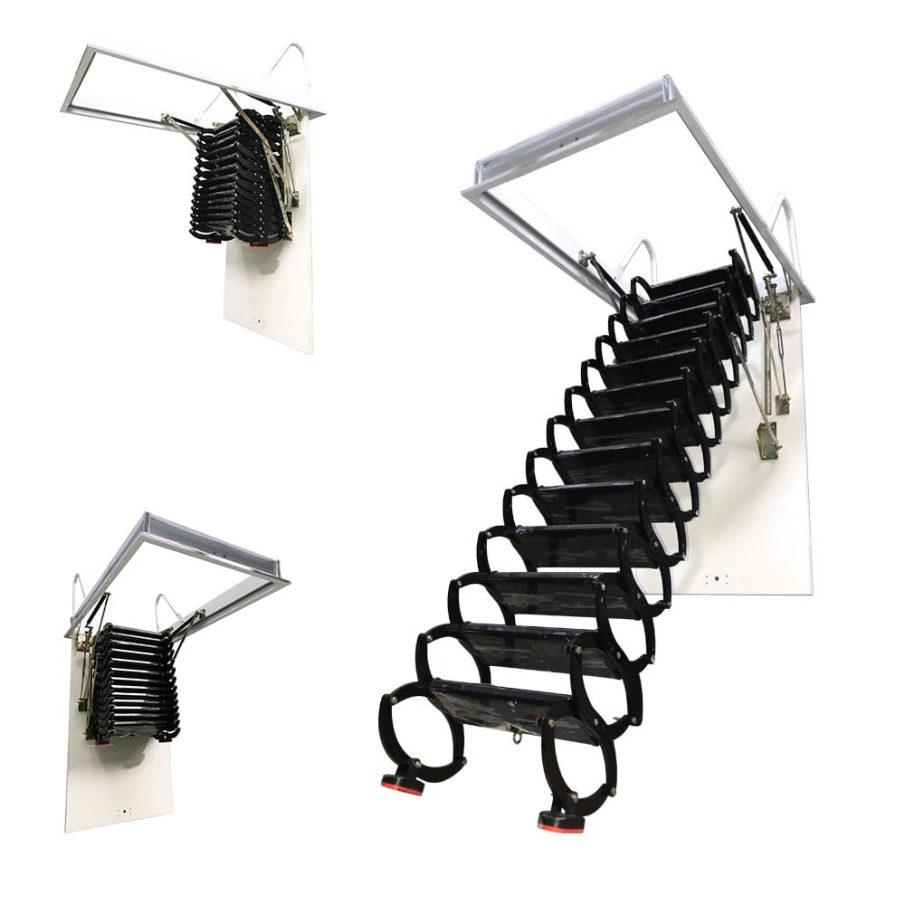PreAsion Attic Pull Down Ceiling Ladder Hidden Telescopic Ladder Attic ...