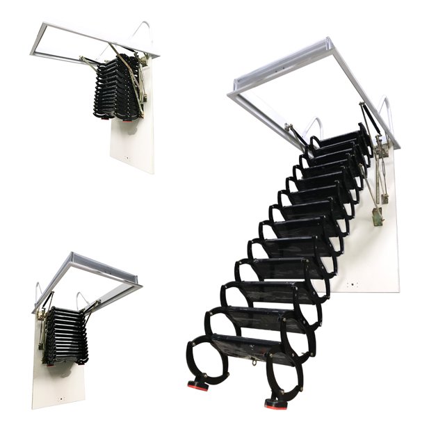 PreAsion Attic Pull Down Ceiling Ladder Hidden Telescopic Ladder Attic ...