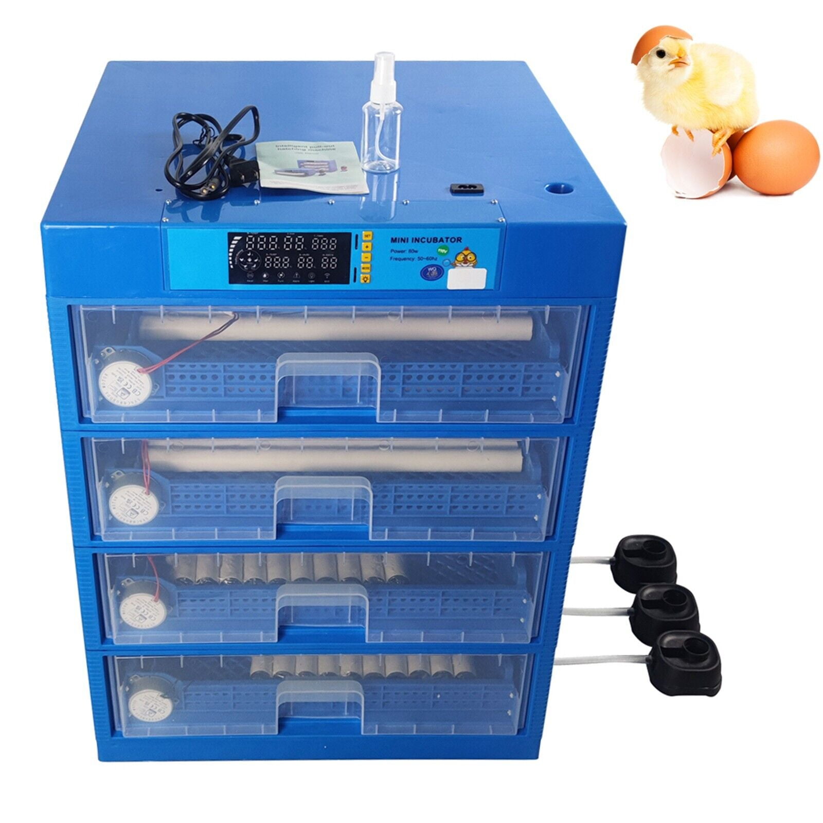 PreAsion Automatic Drawer Type Incubator 256 Eggs Chicken/Duck/Goose ...