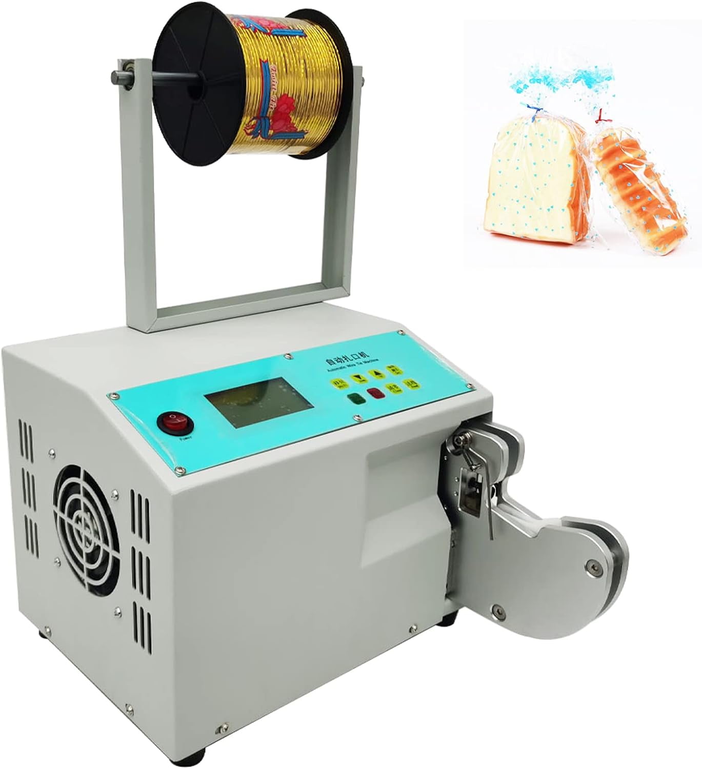 PreAsion Automatic Twist Tie Machine Wire Tie Machine Bag Sealer Candy ...
