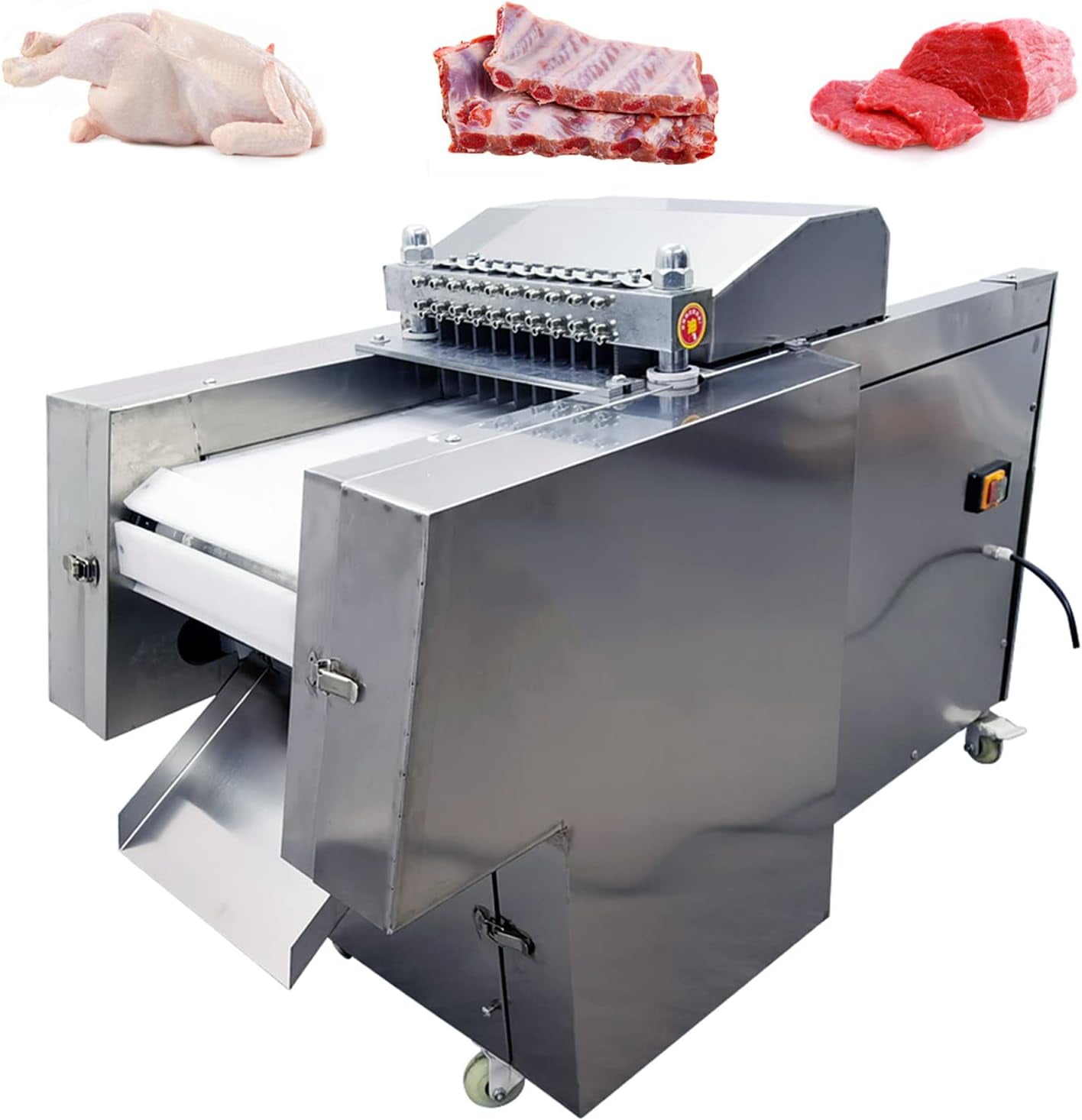 PreAsion Commercial Automatic Poultry Meat Cutter Meat Dicing Machine ...