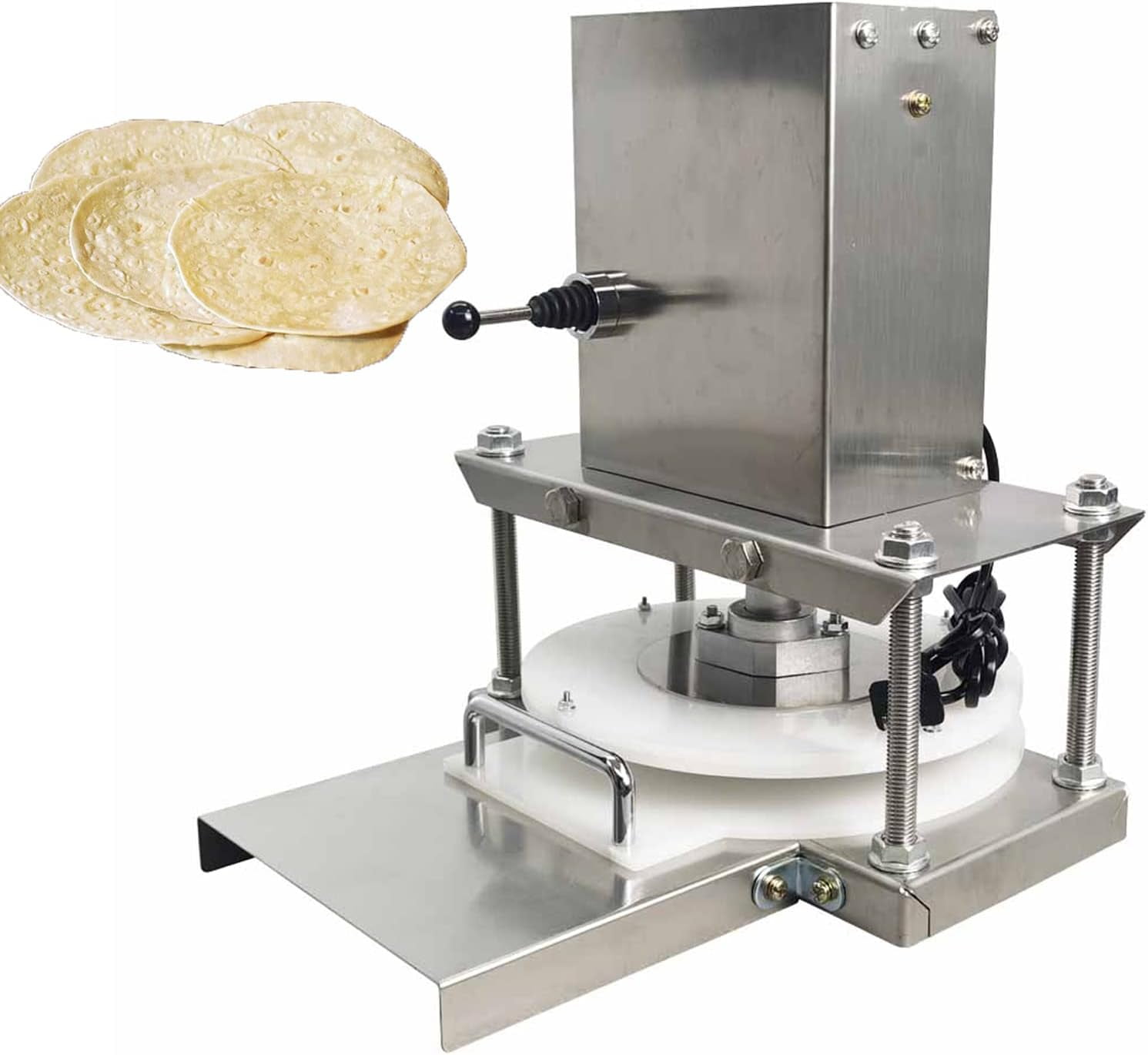 PreAsion Commercial Automatic Electric Tortilla Dough Roller Sheeter ...