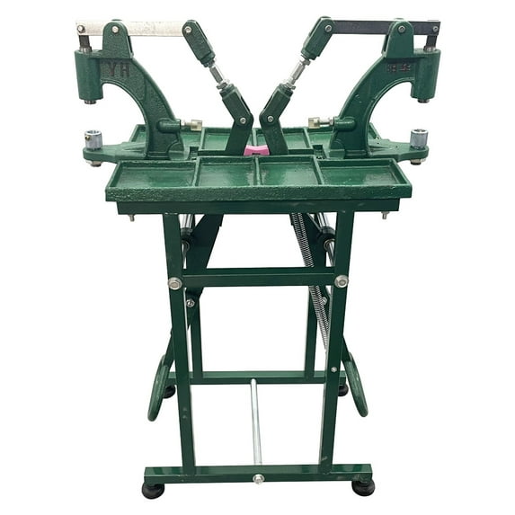 PreAsion Double Pedal Riveting Machine Grommet Snap Press Machine Iron ...
